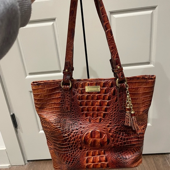 Brahmin | Bags | Brahmin Brown Crocodile Embossed Asher Tote | Poshmark